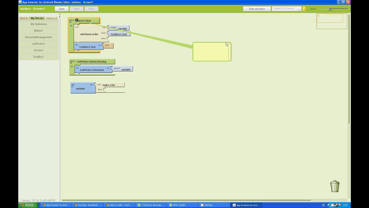 Ejemplo TextBox en App Inventor - YouTube