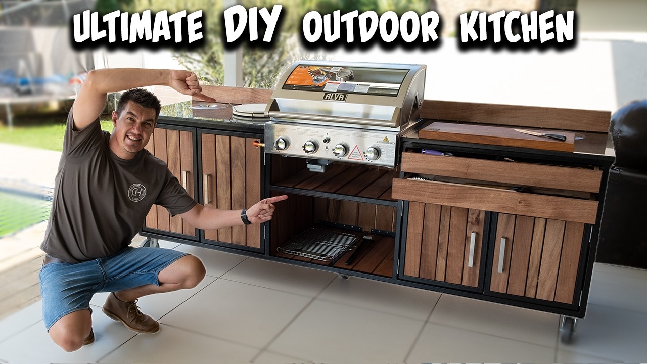 I Built The ULTIMATE Outdoor BBQ Kitchen - YouTube