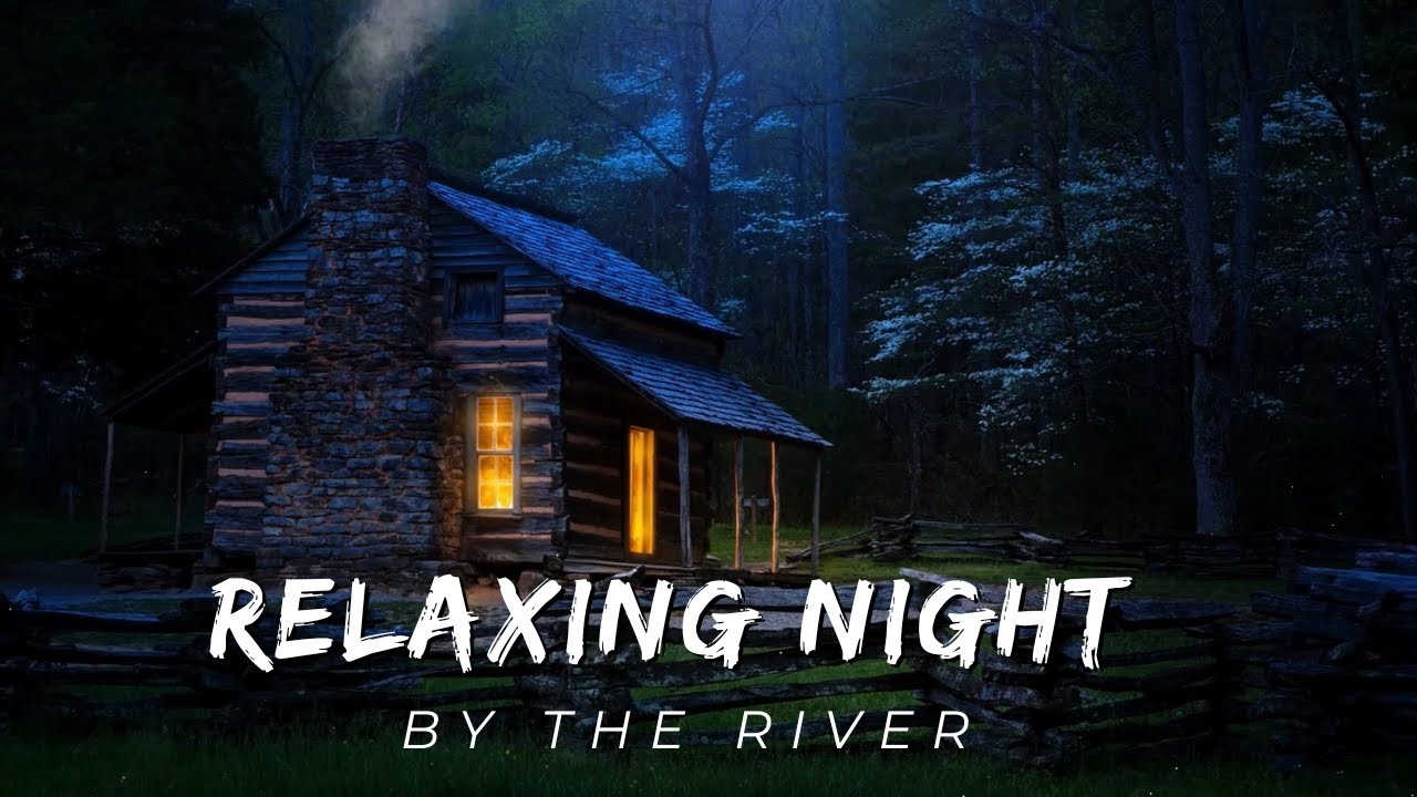 Relaxing Music Night by the River sight with fireflies | Best video for ...