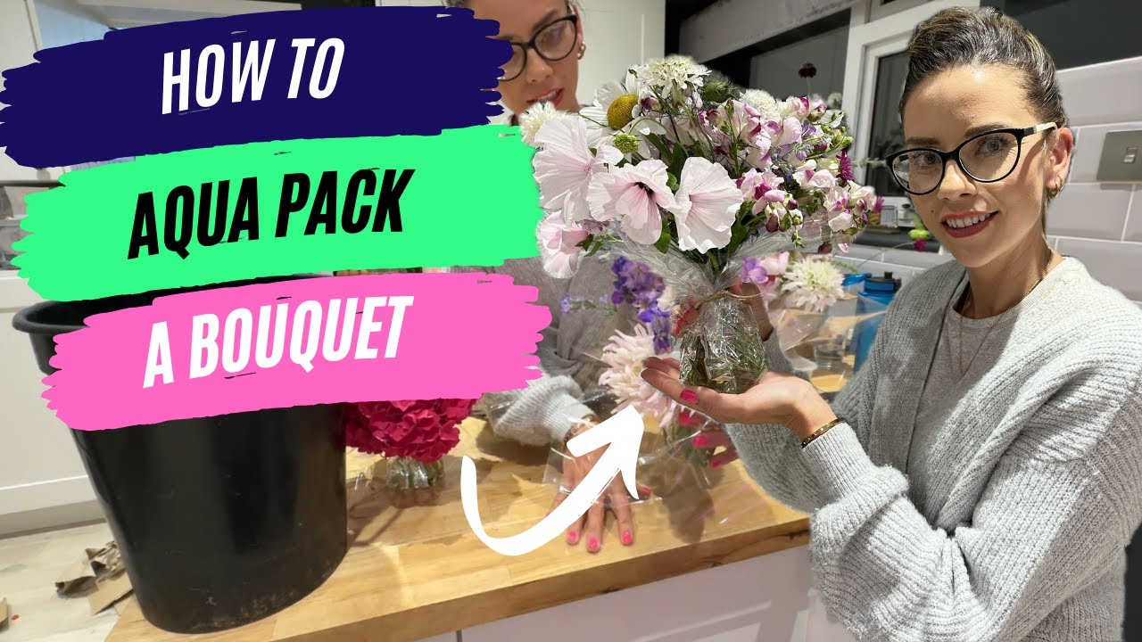 How To Aqua Pack A Floral Bouquet - Gift Wrapping Homegrown Flowers ...