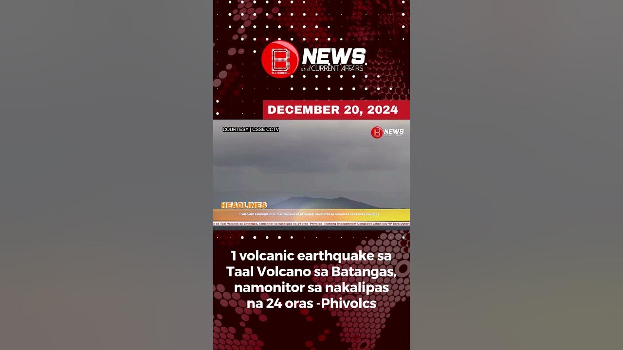 1 volcanic earthquake sa Taal Volcano sa Batangas, namonitor sa nakalipas na 24 oras -Phivolcs ...