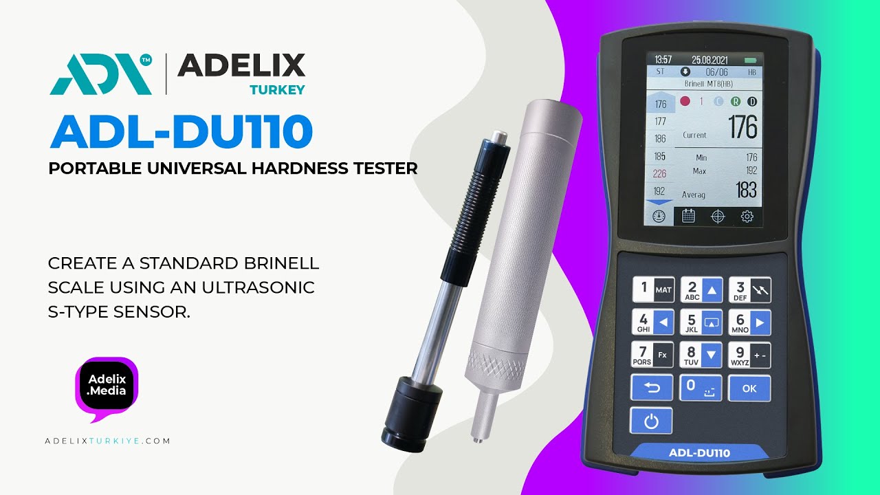 ADL DU110 create a standard Brinell scale using an ultrasonic sensor of ...