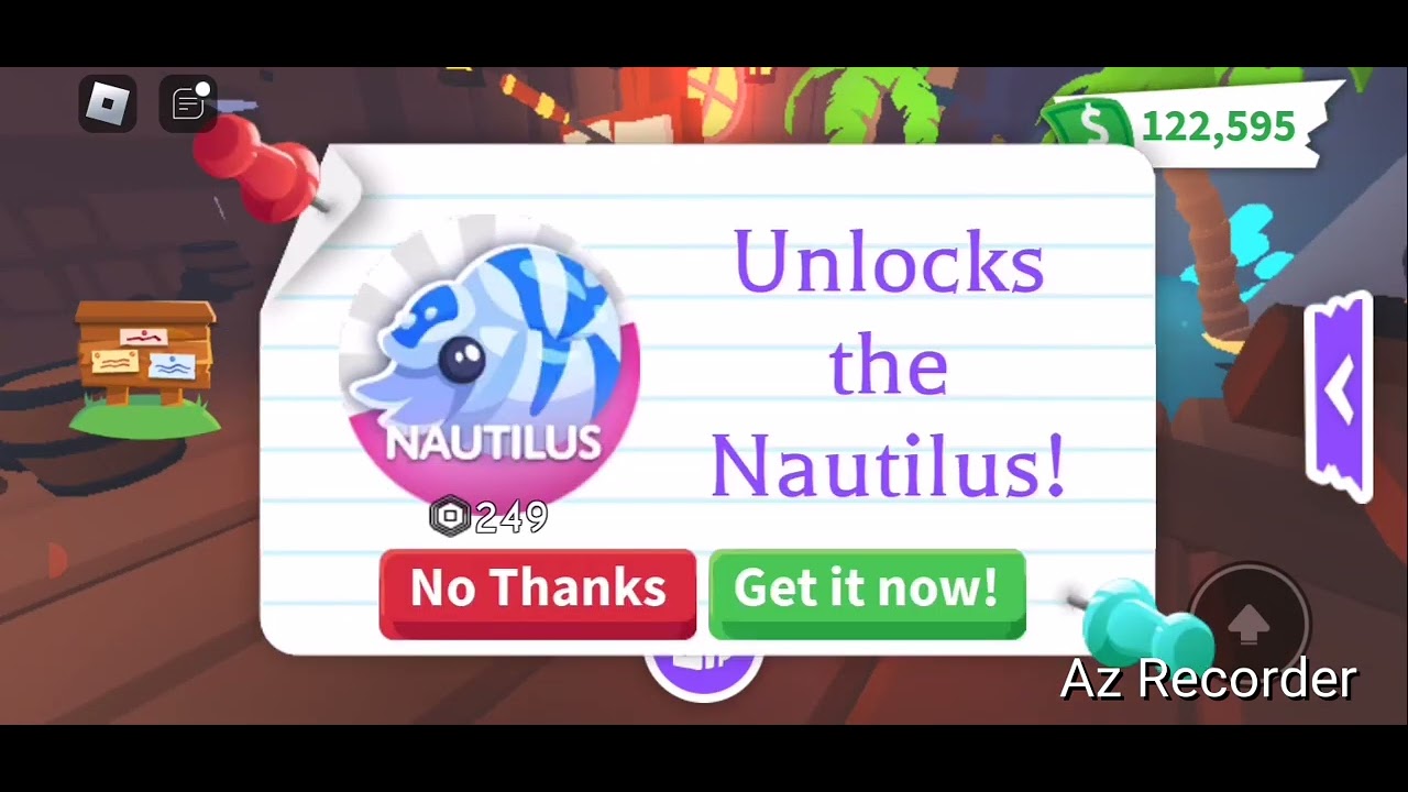How to fish in Adopt me. PIRATES. The new Nautilus pet. Is the fishing ...