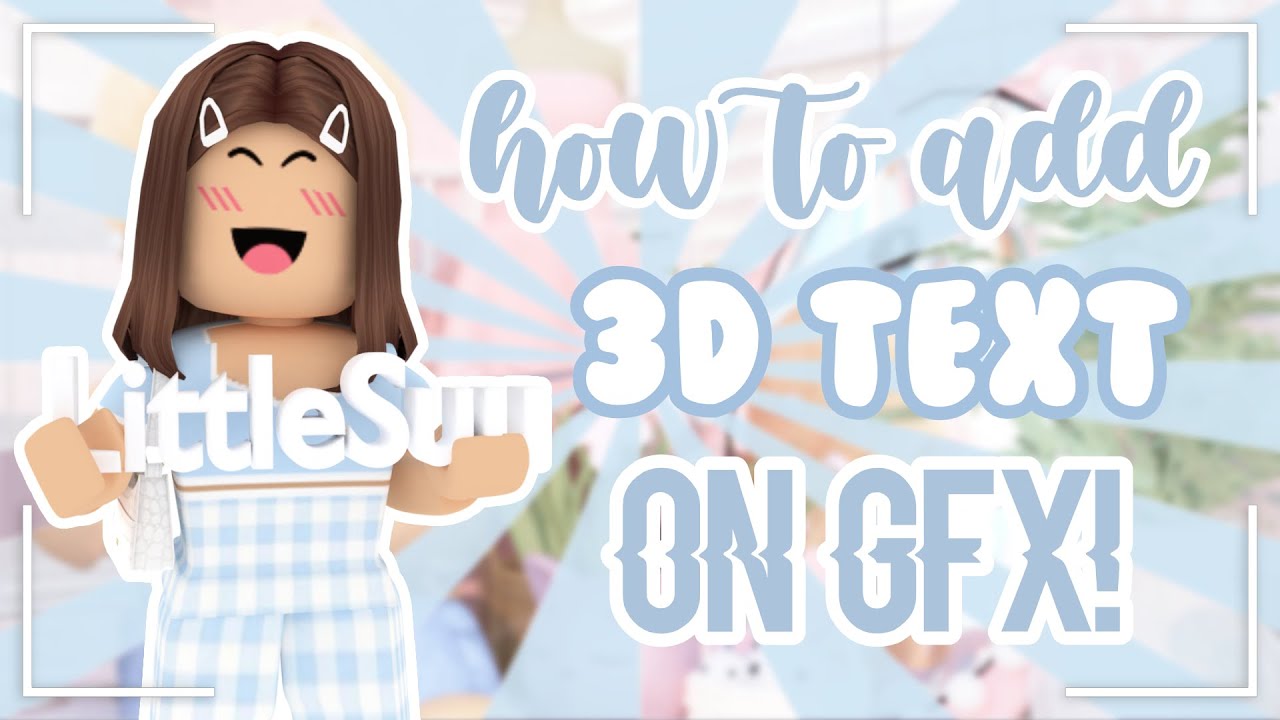 how to add 3D text on GFX (blender) || LittleSuu ♡ - YouTube