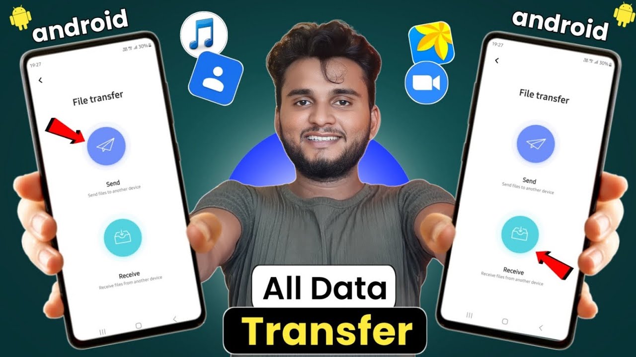 How to transfer data from android to android | Data transfer from ...