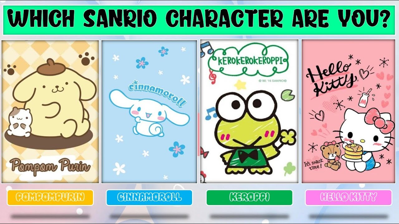 Which Sanrio Character Are You Pompompurin x Cinnamoroll x Keroppi x Hello Kitty |🖤Sanrio Quiz🖤 ...