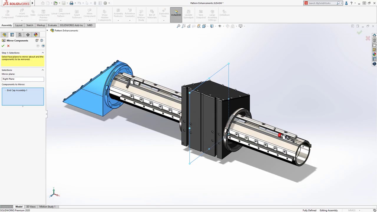 Intelligent Assembly Patterns in SOLIDWORKS 2020 - YouTube