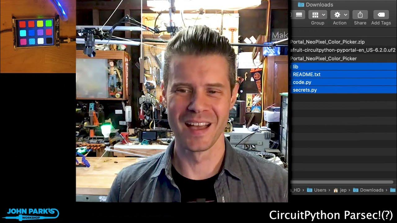 John Park's CircuitPython Parsec: Firmware Drag and Drop Demo @adafruit @johnedgarpark #adafruit ...