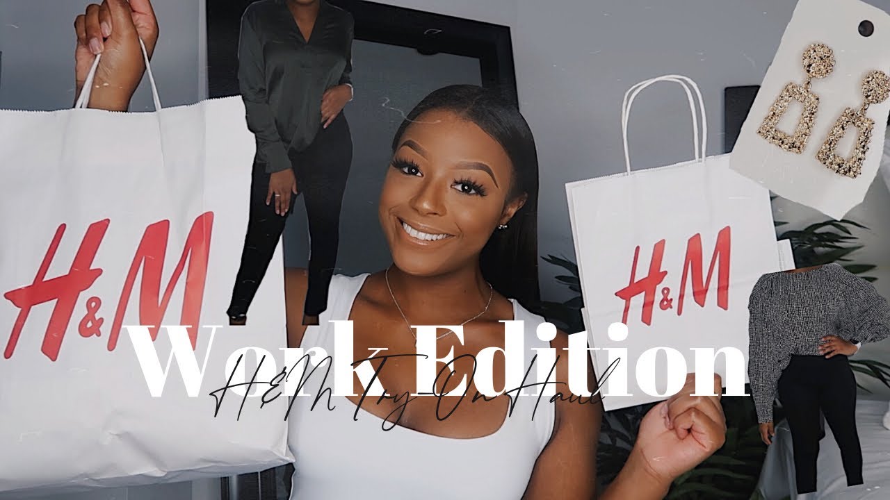 H&M WORKWEAR/ OFFICE ATTIRE ♡ | TRY ON HAUL + OUTFIT INSPO/IDEAS 2020 ...