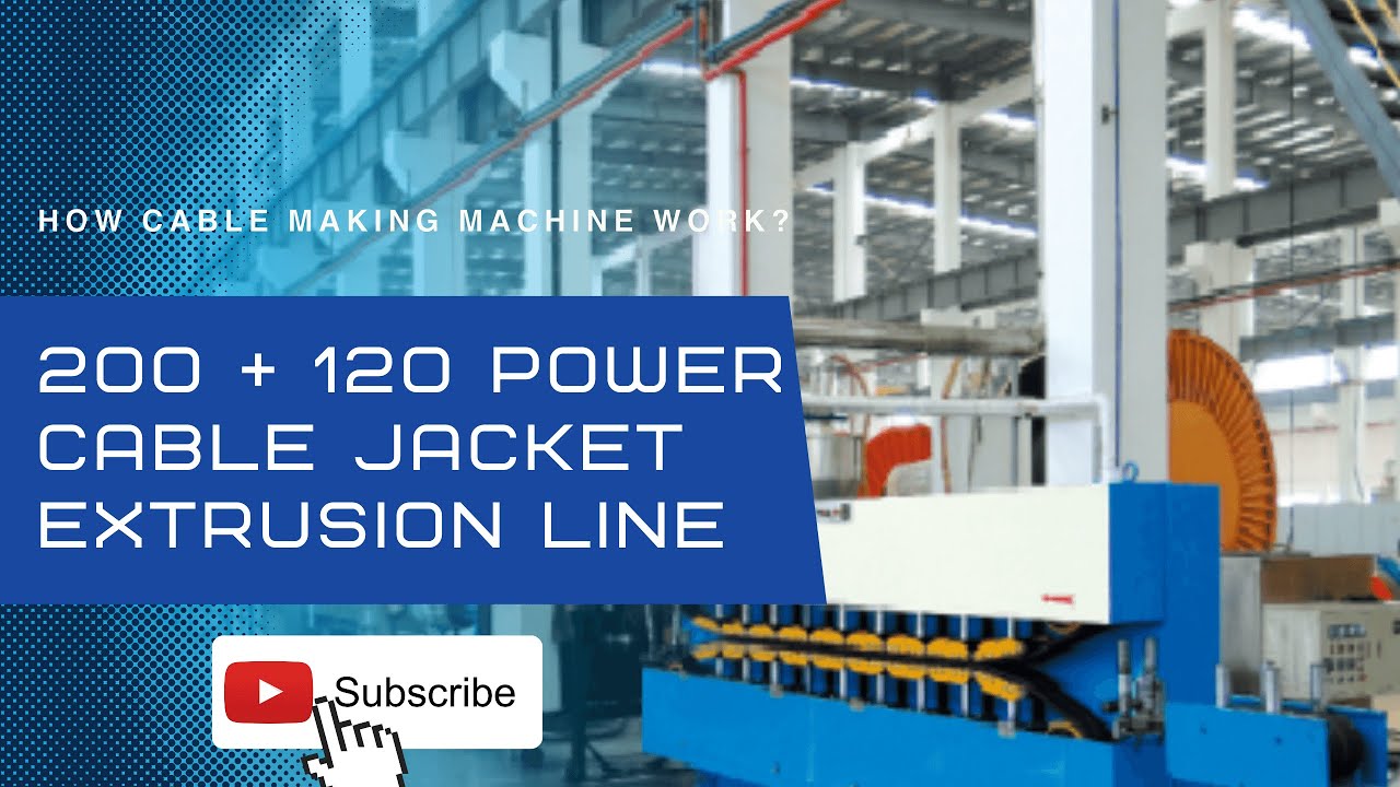 How Cable making machine work? -200 + 120 Power Cable Jacket Extrusion ...