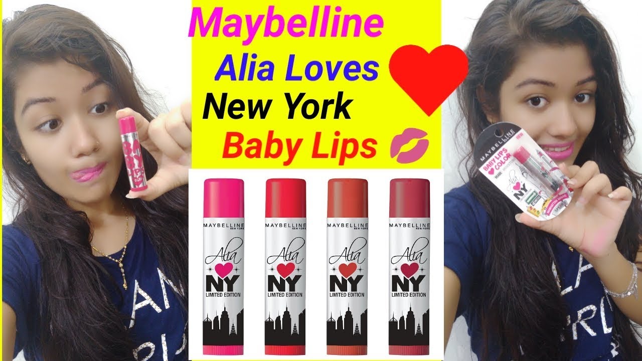 *NEW* Maybelline Alia Loves NY Baby Lips Review | Alia Bhatt Baby Lips ...