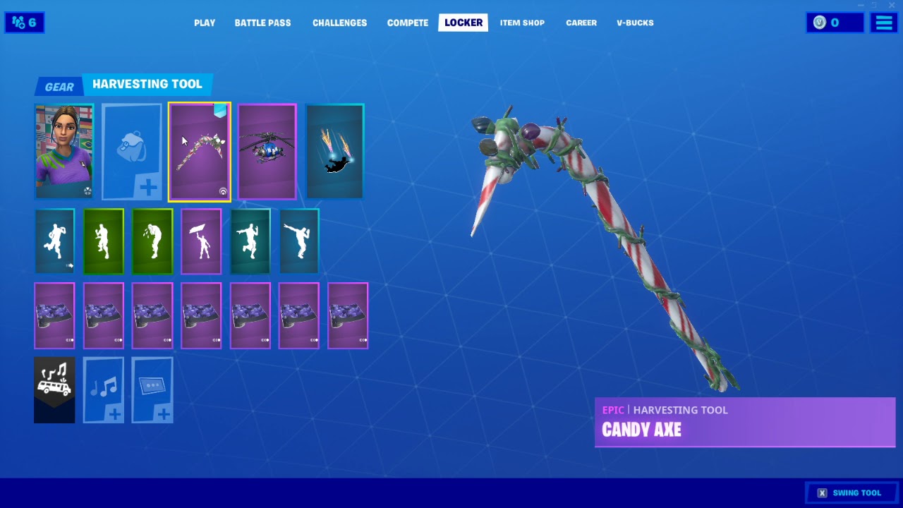 GIVEAWAY ACCOUNT FORTNITE 93SKINS + CANDY AXE - YouTube