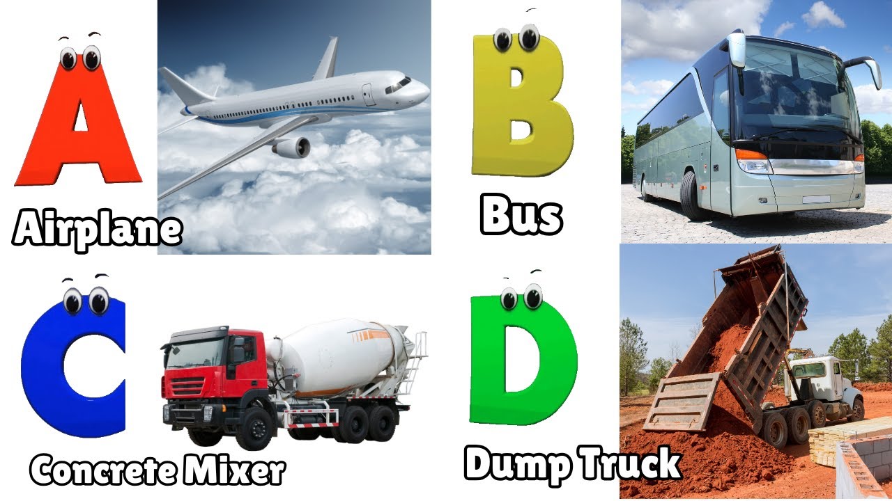 Vehicle ABC Song | Vehicles Alphabet Song for kids | Phonics for Kids ...