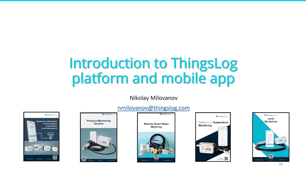 Introduction to ThingsLog Platform and Mobile app - YouTube