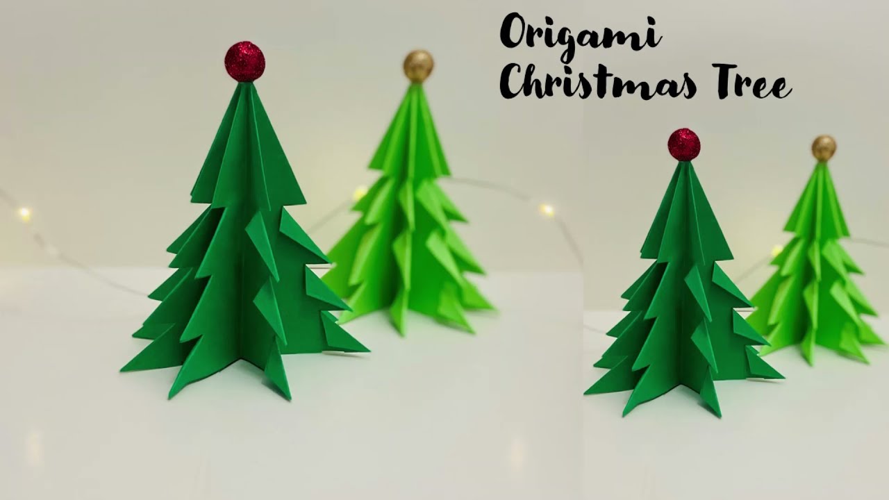 How To Make A Easy Origami Christmas Tree Origami Paper Tree DIY How To Make A Easy Origami Christmas Tree Origami Paper Tree DIY
