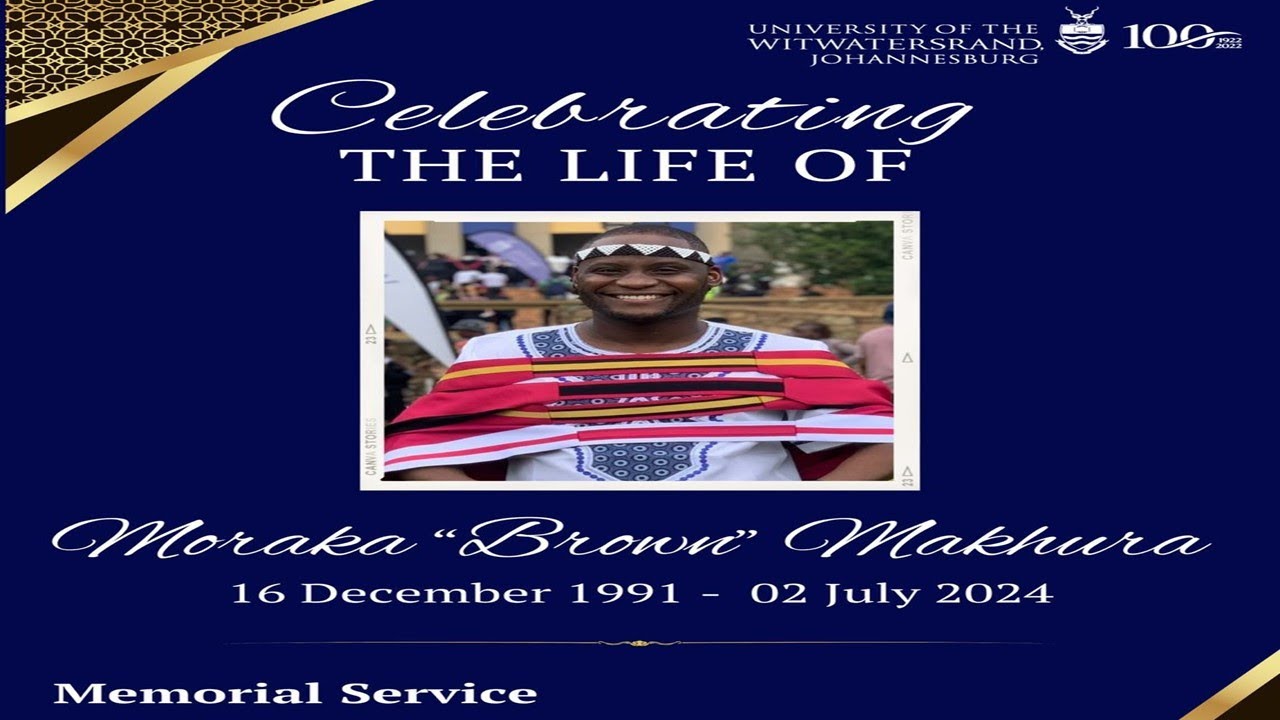Memorial Service - Moraka "Brown" Makhura - YouTube