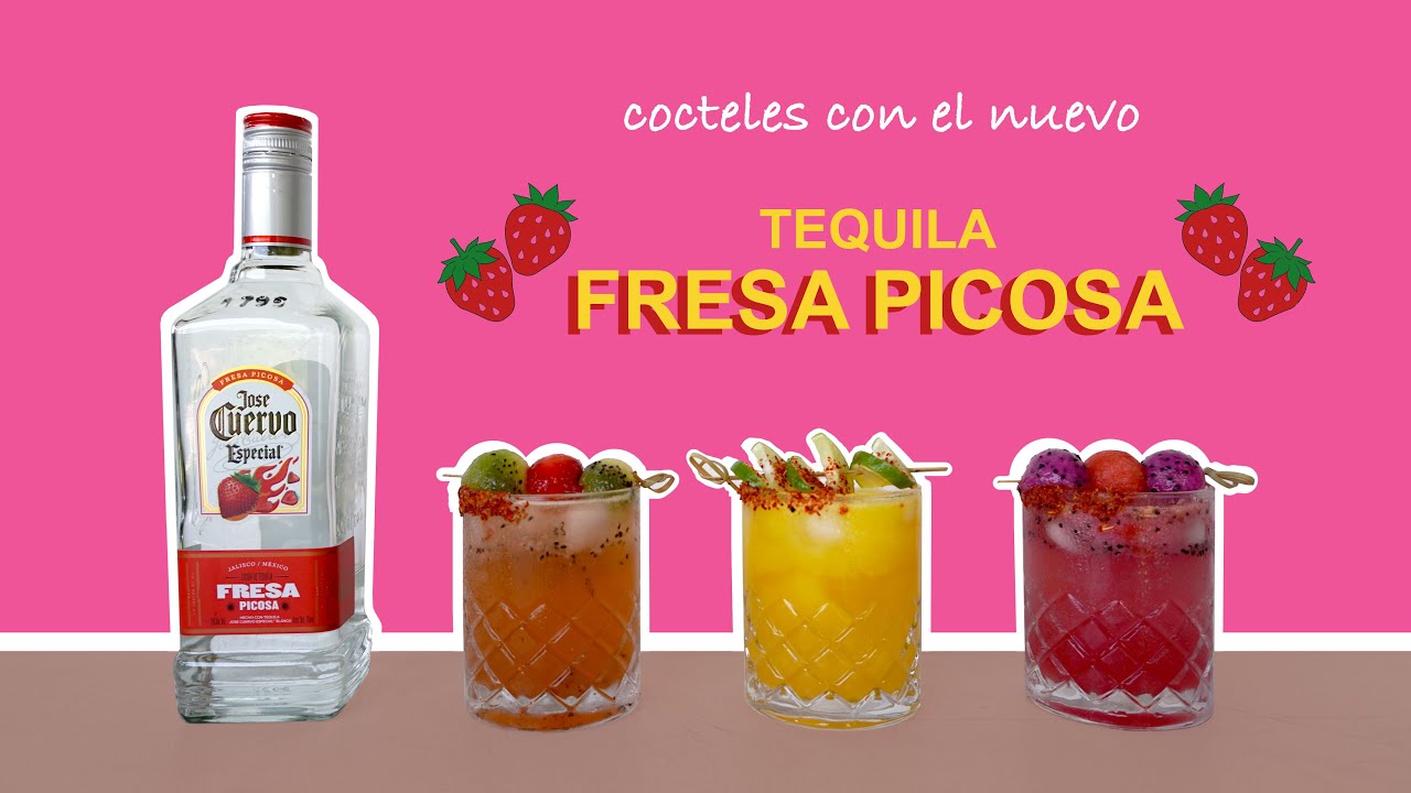 ¿Cómo preparar cocteles con tequila Fresa Picosa? - YouTube