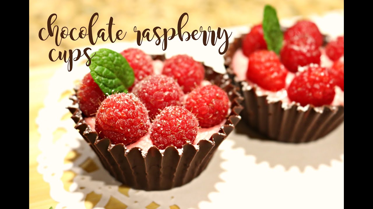 How to Make Chocolate Raspberry Cups | rachel republic - YouTube
