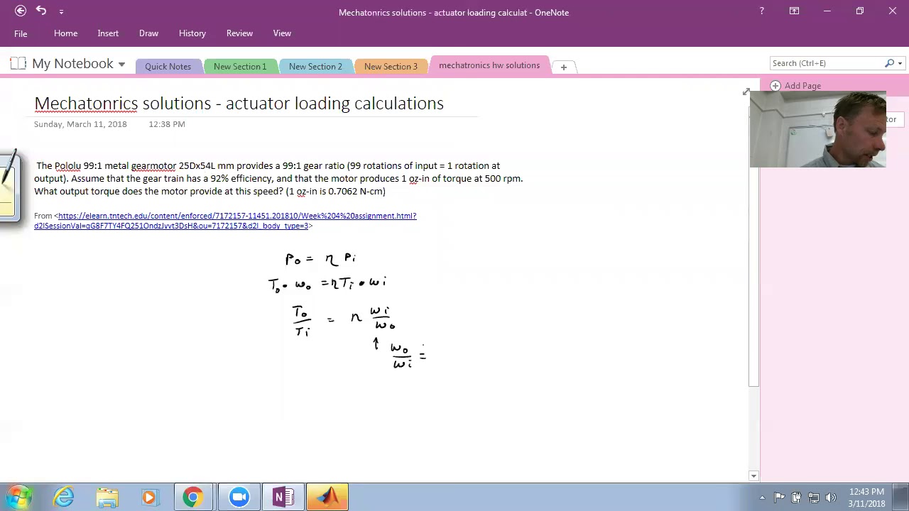 mechatronics actuator loading calculations problem 3 - YouTube