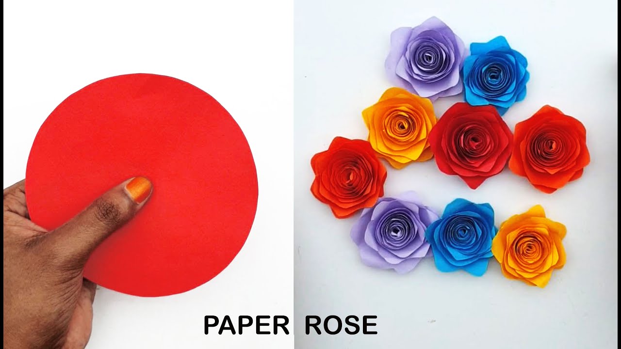 Easy and Beautiful Paper Flower Rose Making | Diy Handmade Paper Rose ...