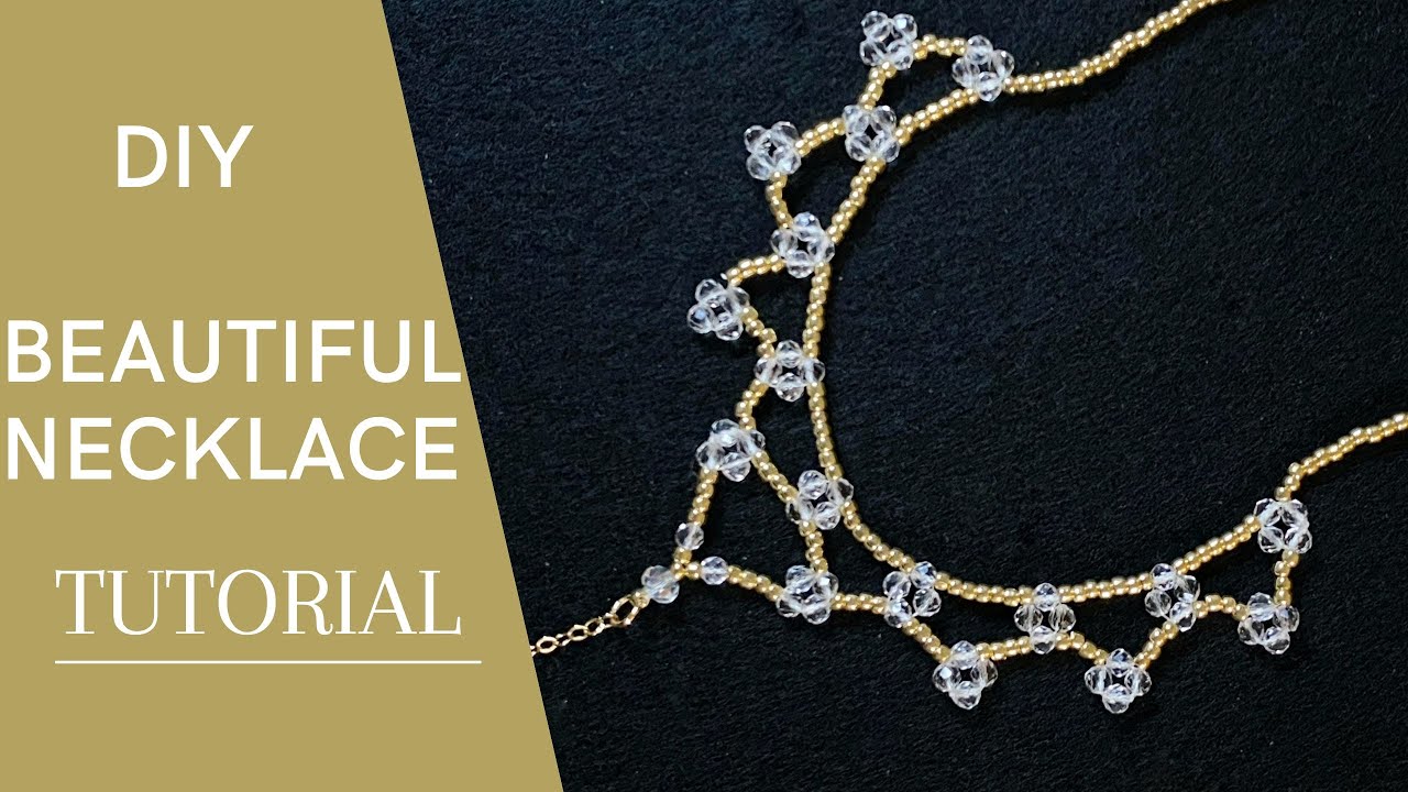 How to Make a Stunning Necklace - Step by Step Tutorial. DIY Beaded ...