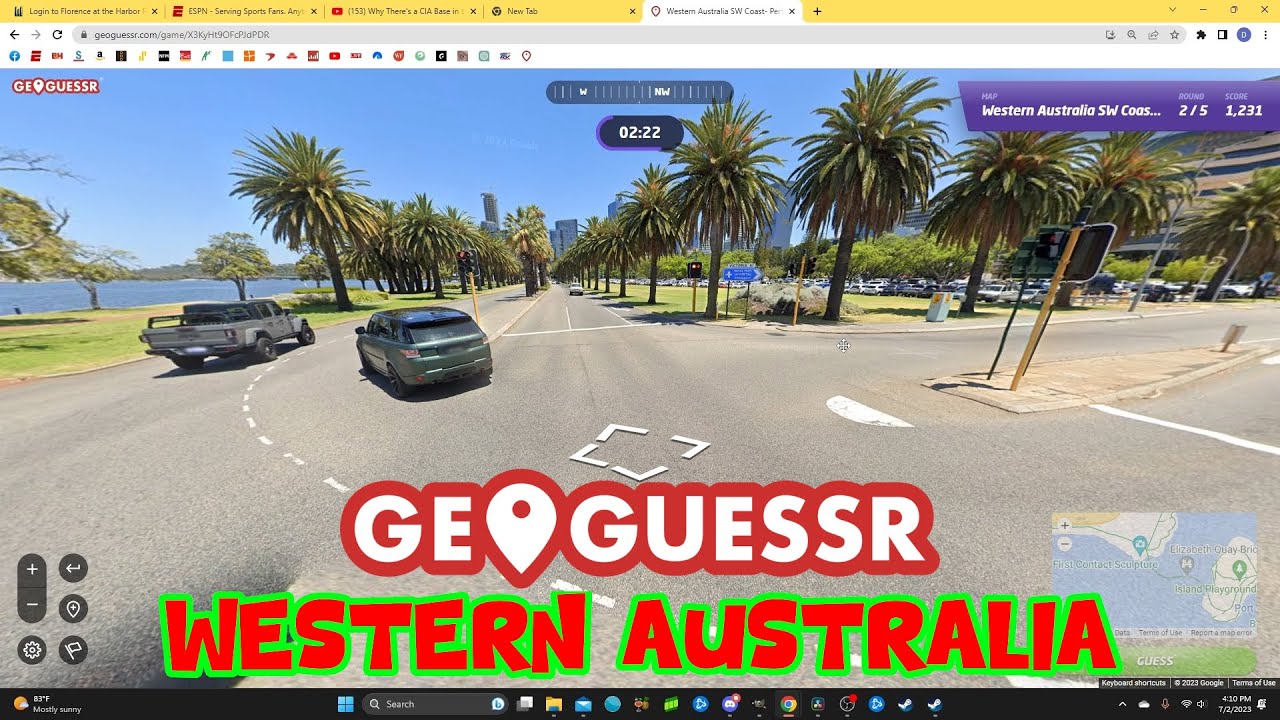 American Plays Geoguesser Western Australia SW Coast - Perth - Margaret ...