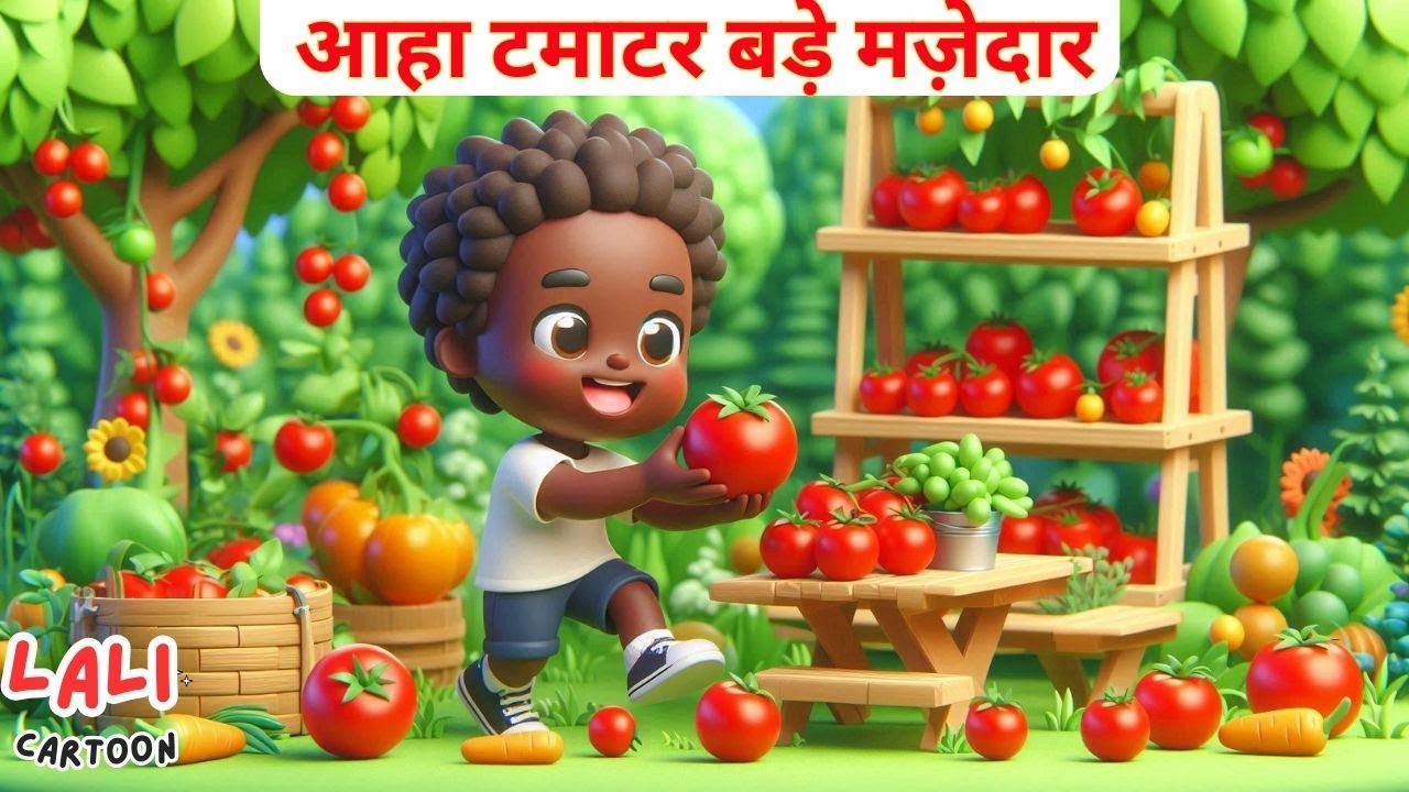आहा टमाटर बड़े मजेदार | aha tamatar bade mazedaar | Hindi Cartoon Songs ...