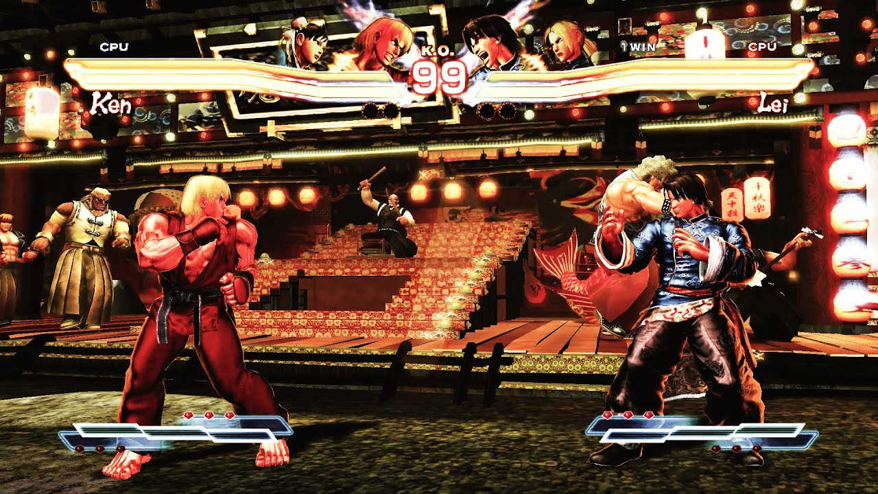 Ken & Chun Li vs Lei & Nina (Hardest) Street Fighter X Tekken - YouTube