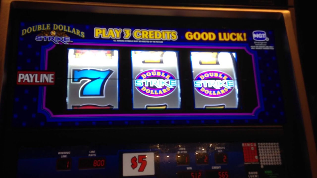 $10 Double Dollar Strike Slot Machine Line Hit High Limit Jackpot ...