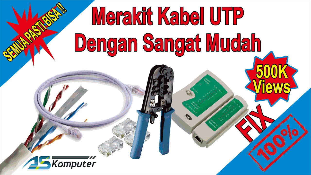 Tutorial Cara Merakit Kabel UTP / LAN ( Straight ) dengan Sangat Mudah ...