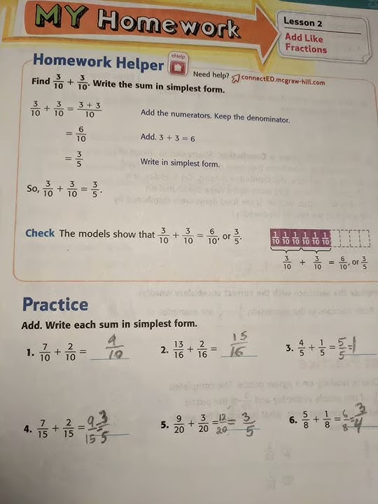 My math Grade 5,Chapter 9, Lesson 2 Solutions - YouTube