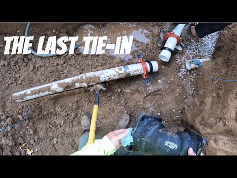 Tie to existing 4inch water main - YouTube