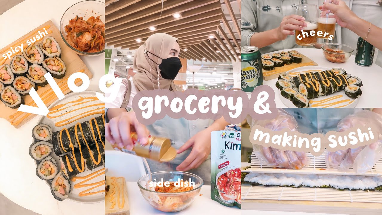 Vlog | grocery & making sushi🍱 - YouTube