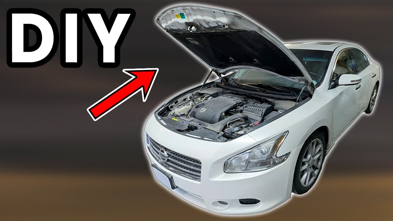 How To Open And Close The Hood - Nissan Maxima [2009-2014] - YouTube