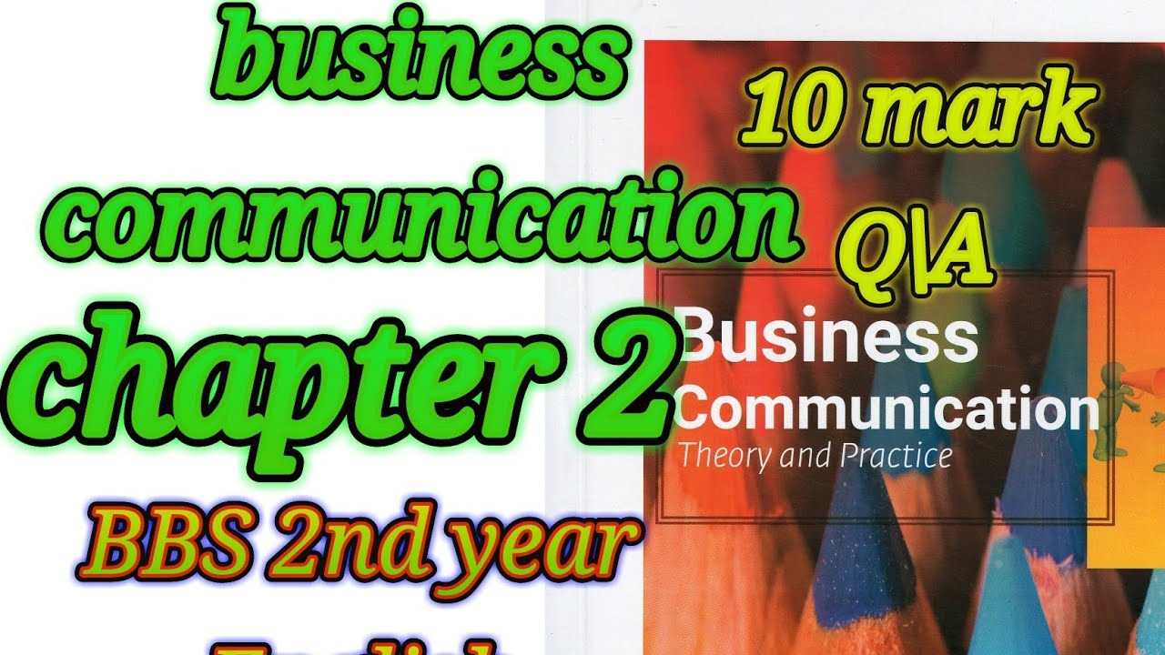 business communication unit 2 bbs 2nd year english book | bbs 2nd year ...