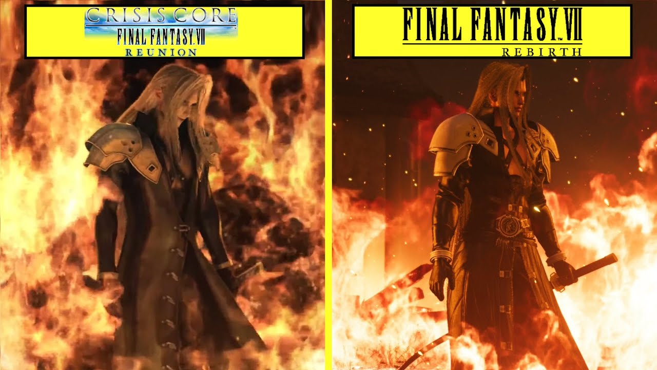 Final Fantasy VII Rebirth vs Crisis Core Reunion Nibelheim Events ...
