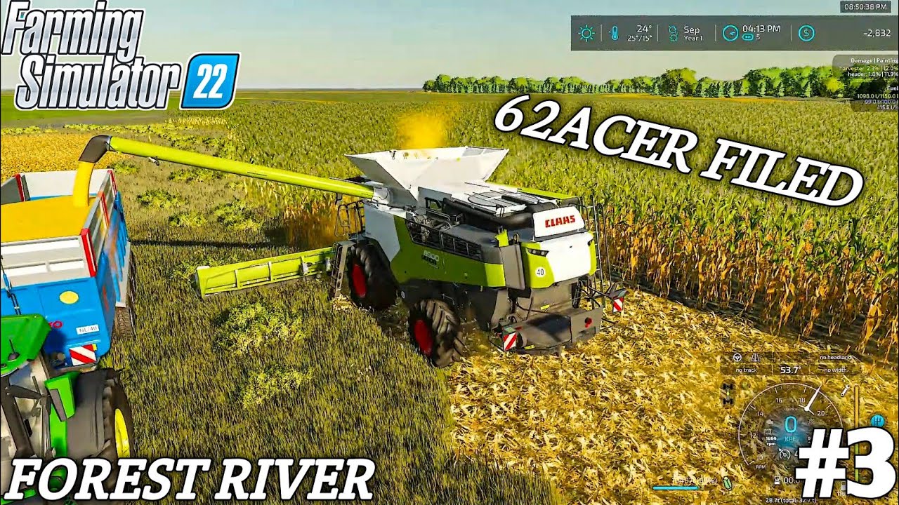 Big 62 Acer Filed Corn Harvesting | Claas And New Holland Harvester ...