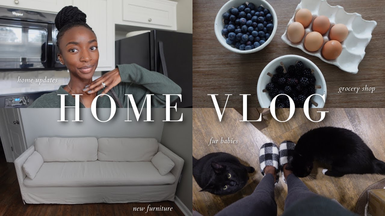 home vlog #5 | almost settled in, new furniture, home updates + hauls ...