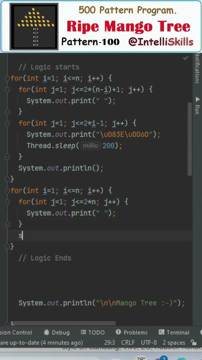 Java Pattern 100 | Ripe Mango Pattern Program in Java #shorts #java #coding #programming - YouTube