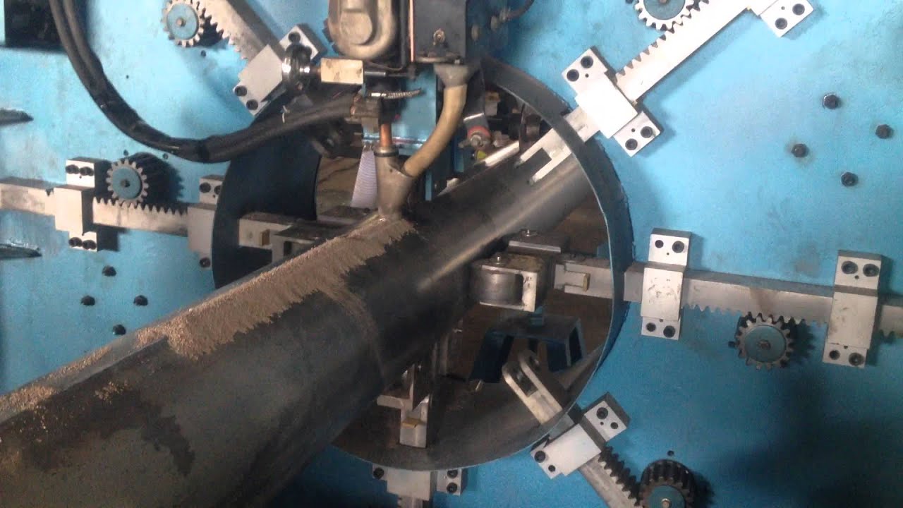 Pole welding machine - YouTube