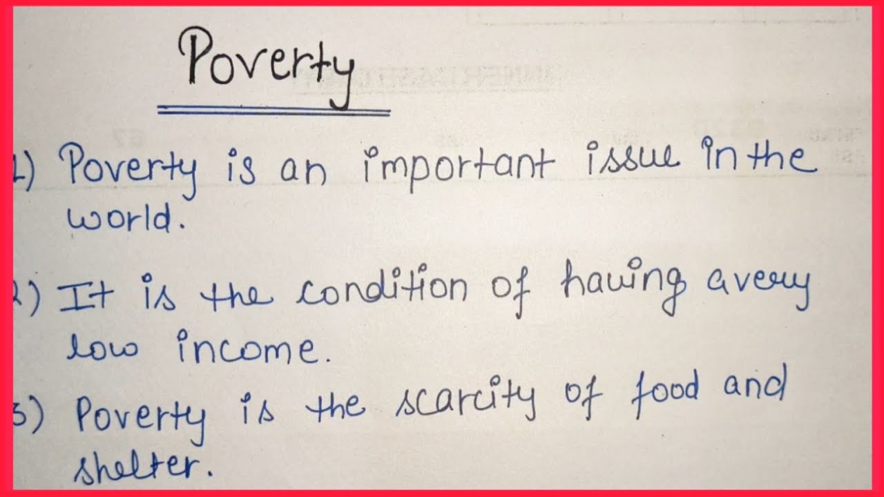 10 Lines on Poverty || Essay on Poverty In English || 10 lines essay on ...