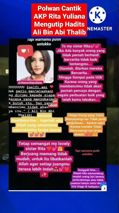 Polwan Cantik AKP Rita Yuliana Mengutip Hadits Ali Bin Abi Thalib - YouTube