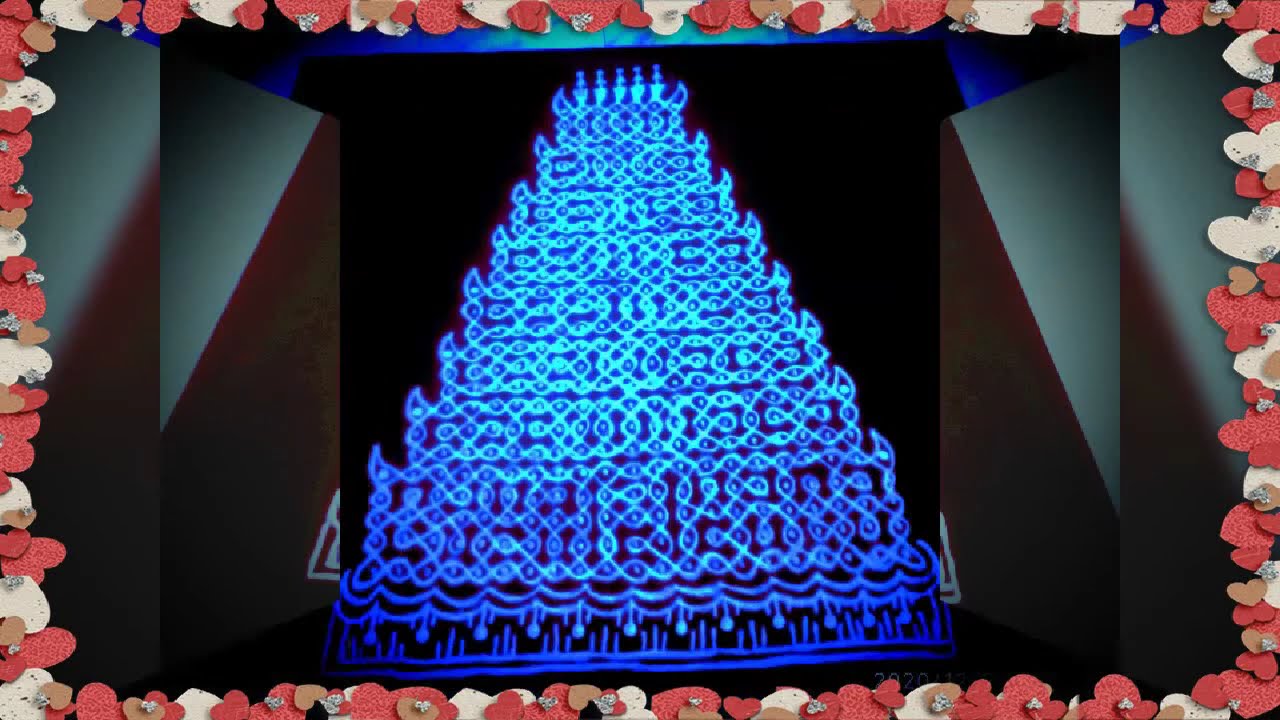 Temple tower/கோயில் கோபுரம் kolam/ gopuram kolam - YouTube