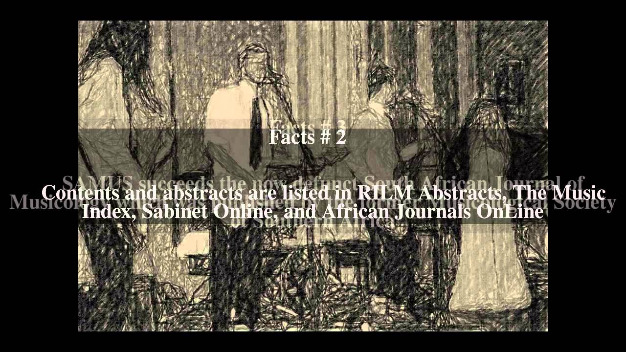 SAMUS: South African Music Studies Top # 5 Facts - YouTube