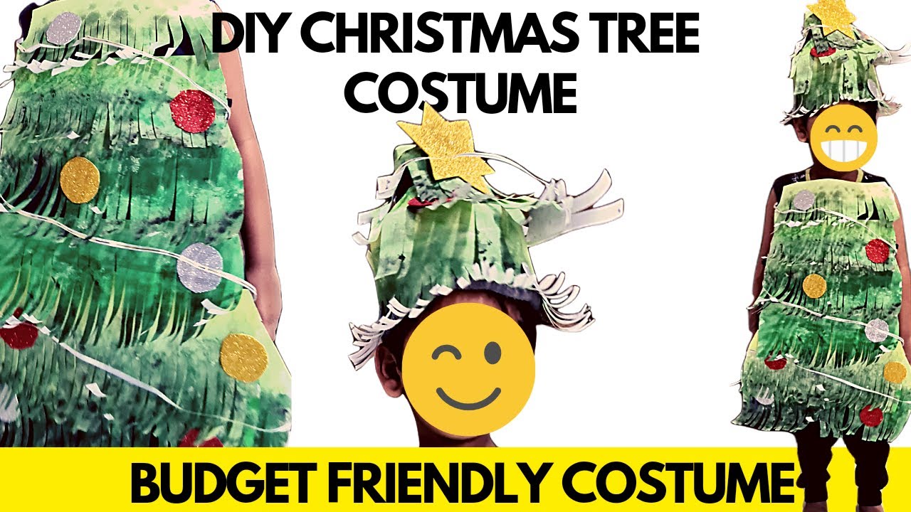 Christmas tree costume DIY for kids, Christmas celebration fancy dress ...