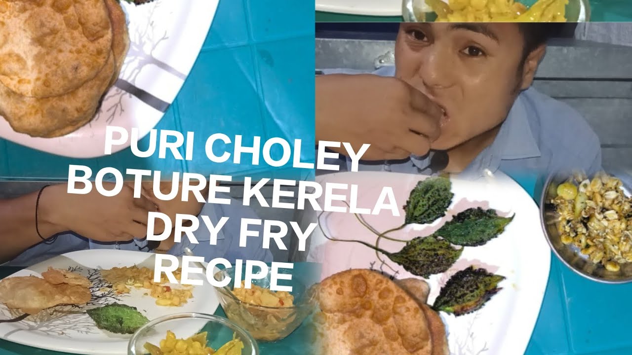 PURI CHOLEY BOTURE KERELA DRY FRY RECIPE - YouTube