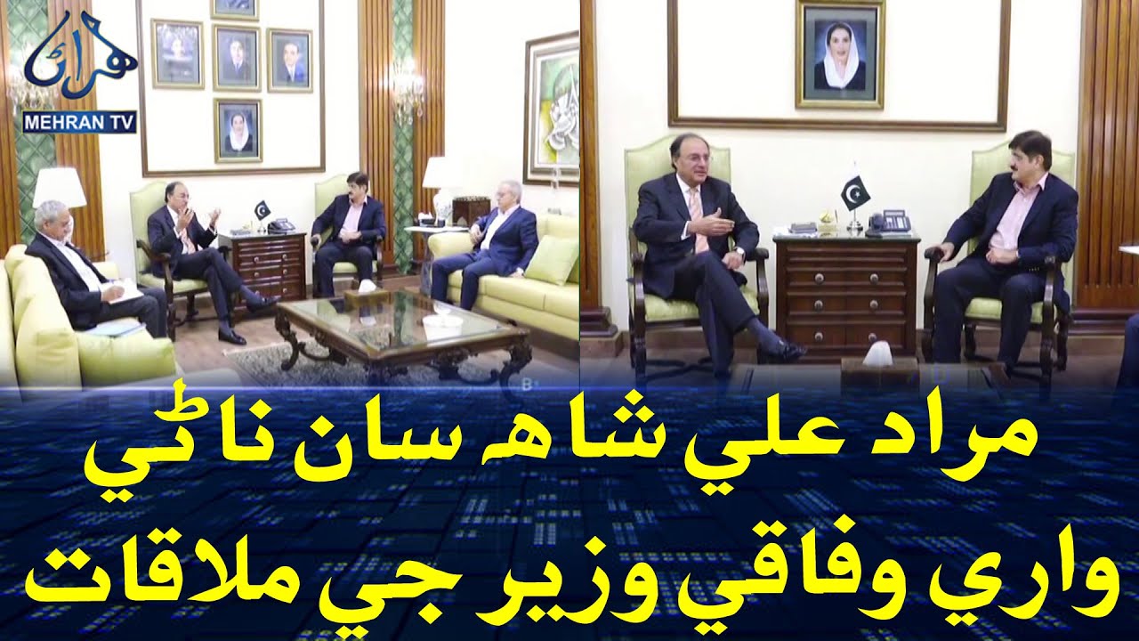 Meeting of Federal Minister of Finance with Murad Ali Shah || Mehan Tv ...
