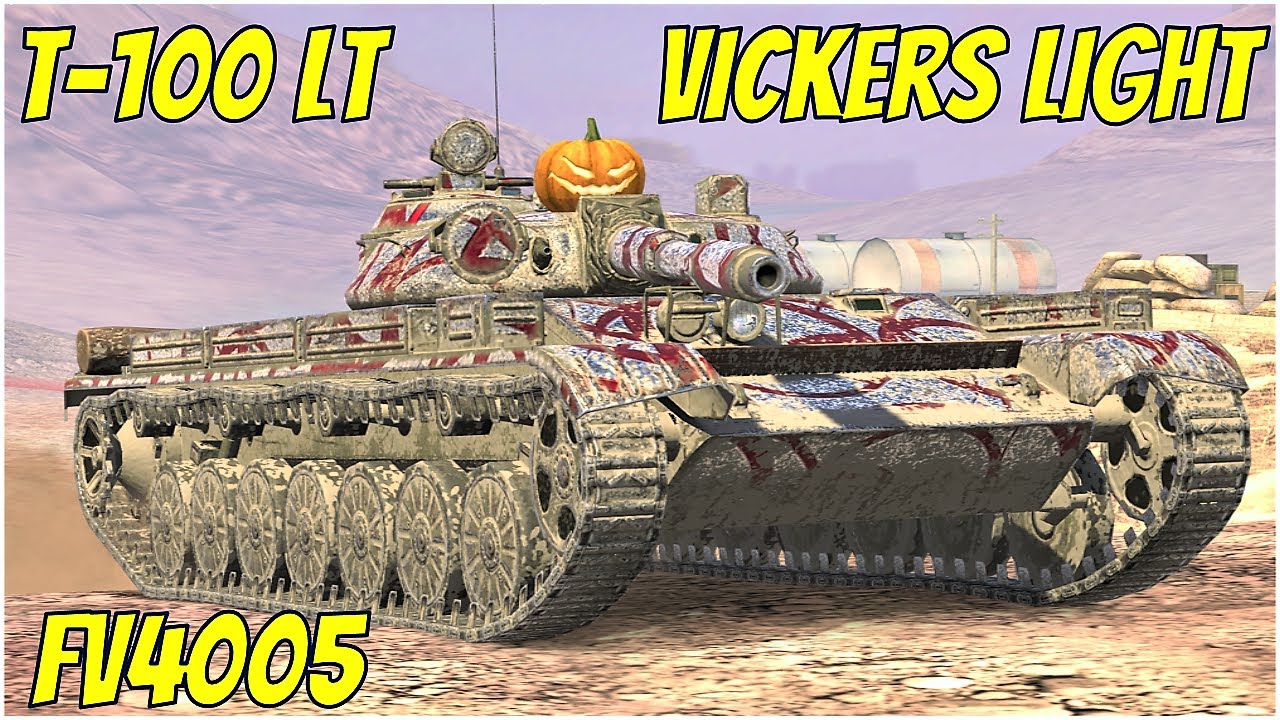 T-100 LT, Vickers Light & FV4005 WoT Blitz - YouTube