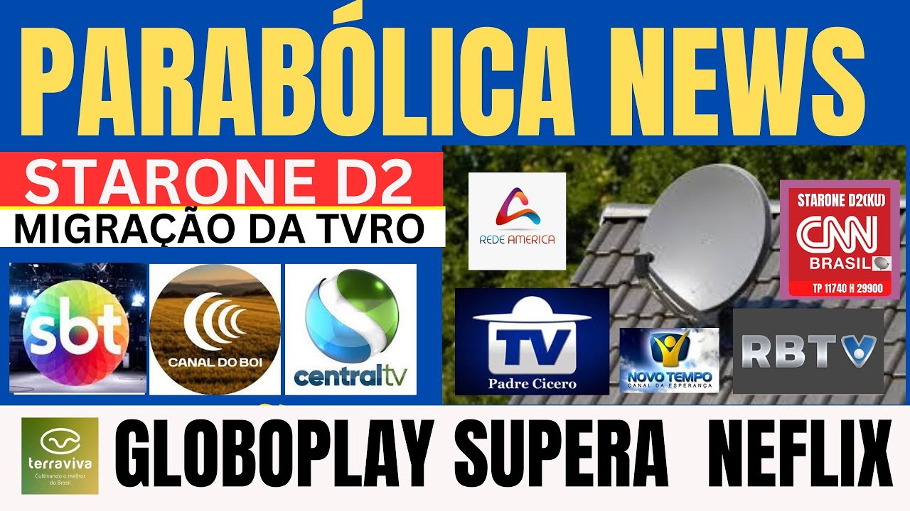 PARABÓLICA NEWS! STARONE D2 BAND NEWS INTERNACIONAL SINAL ABERTO, TV ...