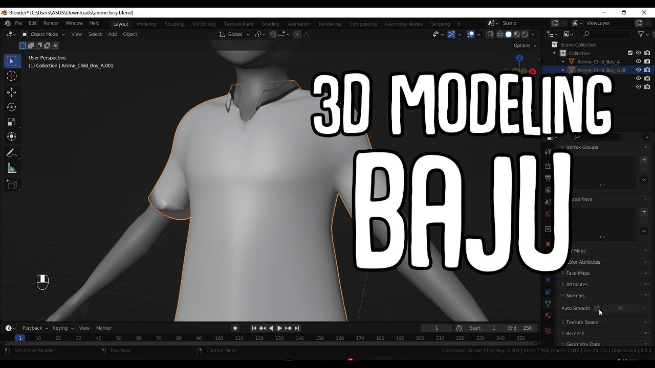 Cara bikin baju di blender 3D - YouTube